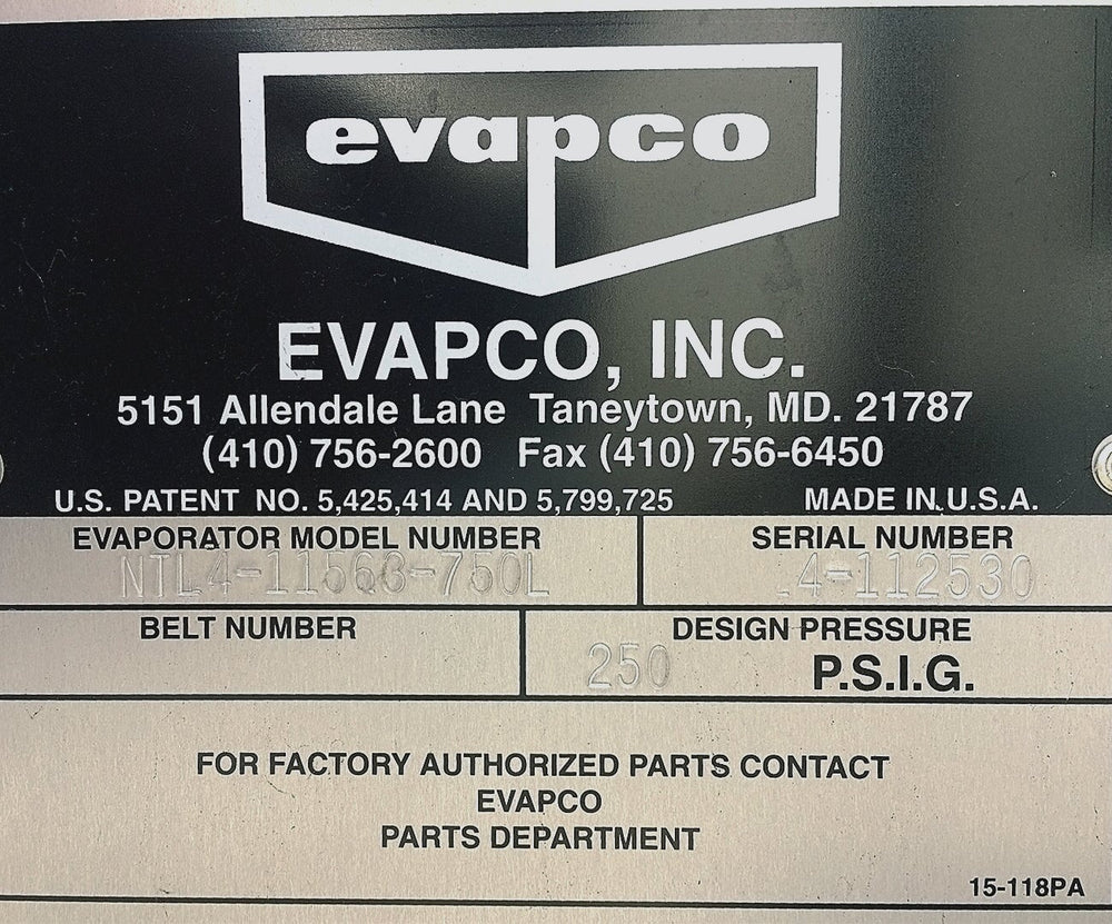 Evapco Blast Freezer Evaporator Coil - 43 TR