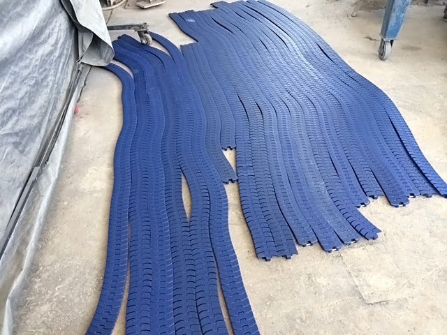 Blue Intralox Tabletop Conveyor Belting - 3.25 in