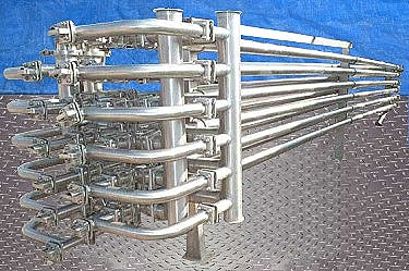 Feldmeier Stainless Steel Triple Tube Heat Exchanger- 12 Tubes