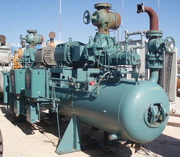 Frick Dual High Stage Rotary Screw Compressor Package - 200 HP