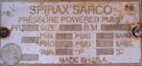 Spirax Sarco Condensate Recovery System