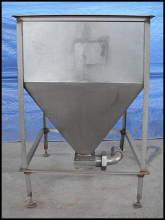 Stainless Steel Funnel Hopper - 40 Gallons